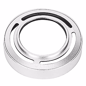 GOSHYDA Camera Lens Hood,Beautiful Appearance Hollow, Metal Compact Detachable, 52mm, with Centre Pinch Lens Cap, for Fuji X10/X20/X30(Silver)