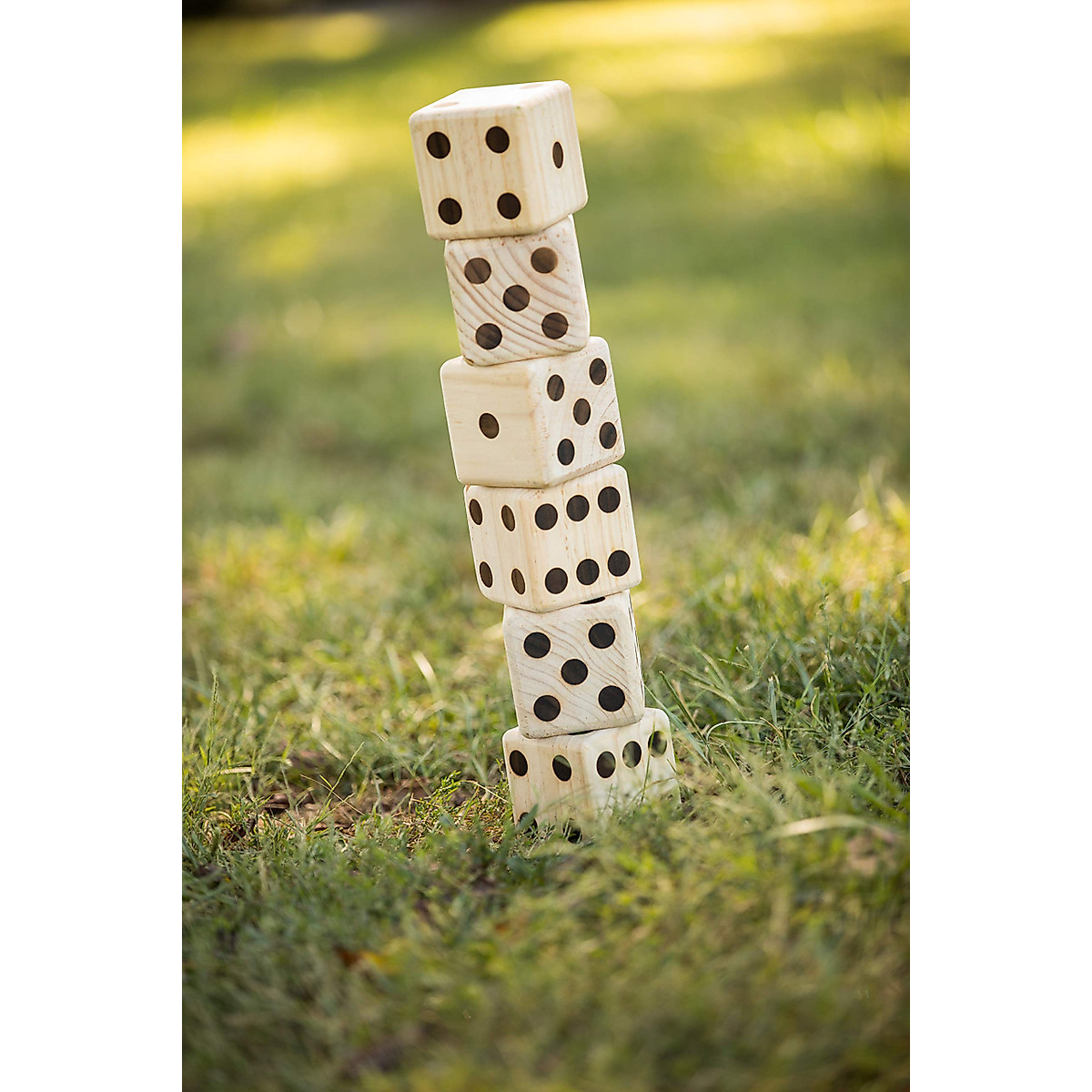 Triumph Sports 35-7335-2 Giant Wooden Lawn Dice Set, Brown, One Size