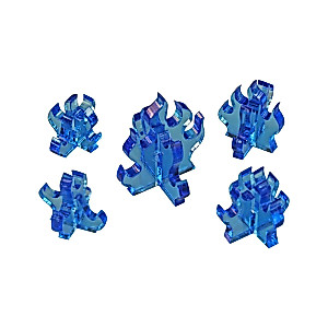 LITKO Flame Marker | Fire Spell Effect Indicator | Plasma | Toxic | Inferno | Blast | Compatible with Dungeons & Dragons, Pathfinder & Tabletop Wargames (Fluorescent Blue, Variety Pack)