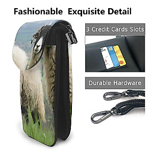 DJNGN Sheep Fashion Small Cell Phone Purse Multipurpose Shoulder Bag Wallet, Multicolor