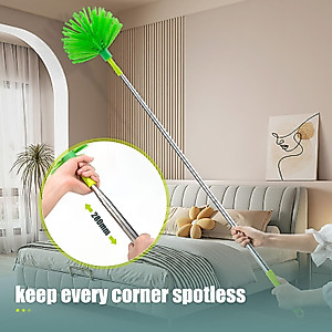 CALBEAU Dusters for Cleaning, Duster with 81 inch Extension Pole for Cleaning High Ceiling Fan, High Window, Sofa, Cobweb Duster for High Corner, 11 PCS Microfiber Duster Kit with Storage Bag