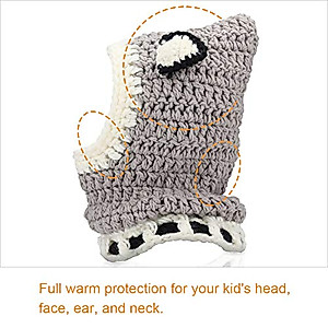 BicycleStore Kids Winter Hat, Girls Boys Knit Caps Scarf Hats Grey