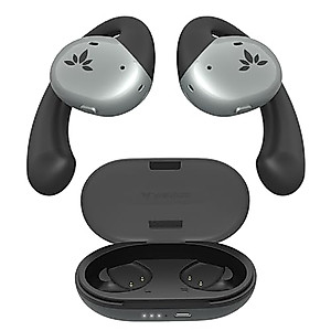 Avantree Pebble - Wireless Open Ear Earbuds with Adjustable Soft Earhook, Bluetooth 5.2 Headphones with Physical Volume Buttons, 10H Playtime and up to 35H w/Charging case, Premium Sound Quality