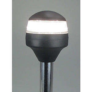 Pactrade Marine White LED 24'' All Round Stern Anchor Plug-In Light Pole USCG ABYC A16 2NM for Pontoon Fishing Boat and Yacht