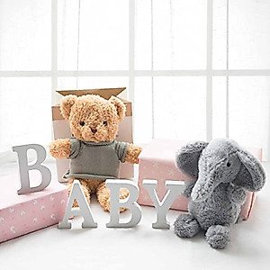 ANSOMO Baby Letters Small Table Sign Baby Shower Centerpiece Party Decorations White