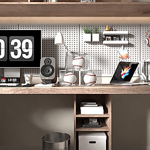 2 Pack Baseball Display Case Acrylic Cube Baseball Holder UV Protected Official Baseball Autograph Display Case Memorabilia Display Storage Box for Golf Tennis Billiard