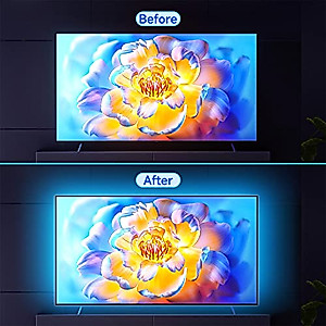 JHXGD LED Lights for TV Led Backlight, 9.8ft RGB Led Strip Lights for TV Lights Behind, USB TV Led Lights Strip for 32-43in TV, Bluetooth APP Remote Control Music Sync TV Backlight for Gaming Room