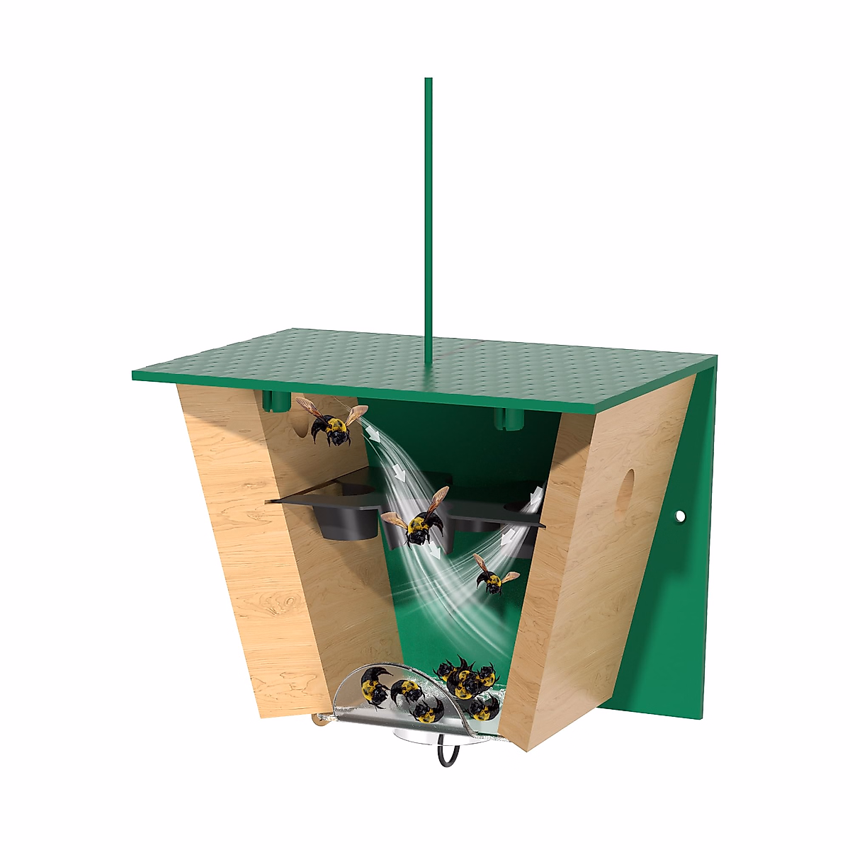 Carpenter Bee Traps for Outside - Carpenter Bee Trap, Turbo Trap 2.0 W/Bee Vault Wood Bee Traps - Carpenter Bee Traps for Outdoors Hanging - Bee Catchers for Outside (1 Pack)