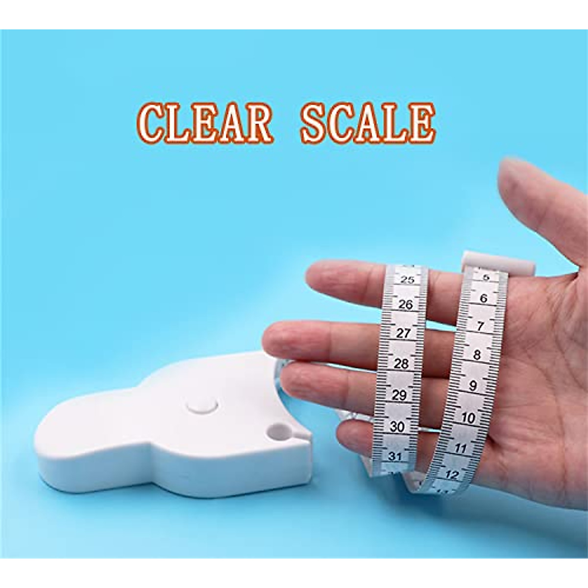 Automatic Telescopic Tape Measure - 2 PCS Portable Body Measuring Tape Retractable Ruler Tool Caliper for ​Body Measurement: Waist, Hip, Bust, Arms, and More - Lock Pin and Push-Button Retract (Black)