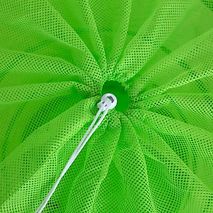 Laundry Basket Pop Up Barrel Hamper Collapsible Breathable Mesh Bag Solid Color - Lime