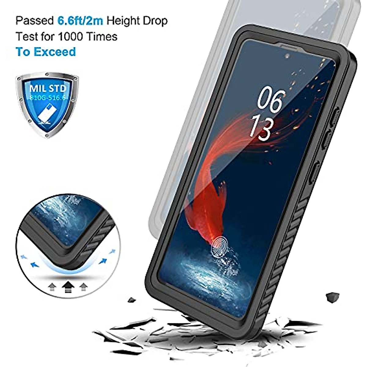 Oterkin for Samsung Galaxy S20 FE Case 5G,Galaxy S20 FE Waterproof Case with Screen Protector 360° Full Body Heavy Duty Protective IP68 Underwater Shockproof Case for Samsung Galaxy S20 FE 5G 6.5inch
