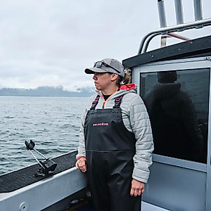 Grundéns Women’s Neptune Commercial Fishing Bib Pants | Waterproof, Adjustable, Black, X-Small