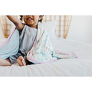 Large Premium Knit Baby 3 Layer Stretchy Quilt Blanket"Whimsy" by Copper Pearl