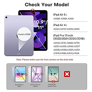 SPARIN 3 Pack Screen Protector for iPad Air 5th 4th Generation 10.9 inch (Air 5/4) 2022/2020, iPad Pro 11 inch (2022/2021/2020/2018), Tempered Glass, Case Friendly, Anti-Scratch