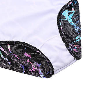 TFJH E Gymnastics Leotards Girls Ballet Dance Apparel Practice Outfits 8-9y Black Line 10A