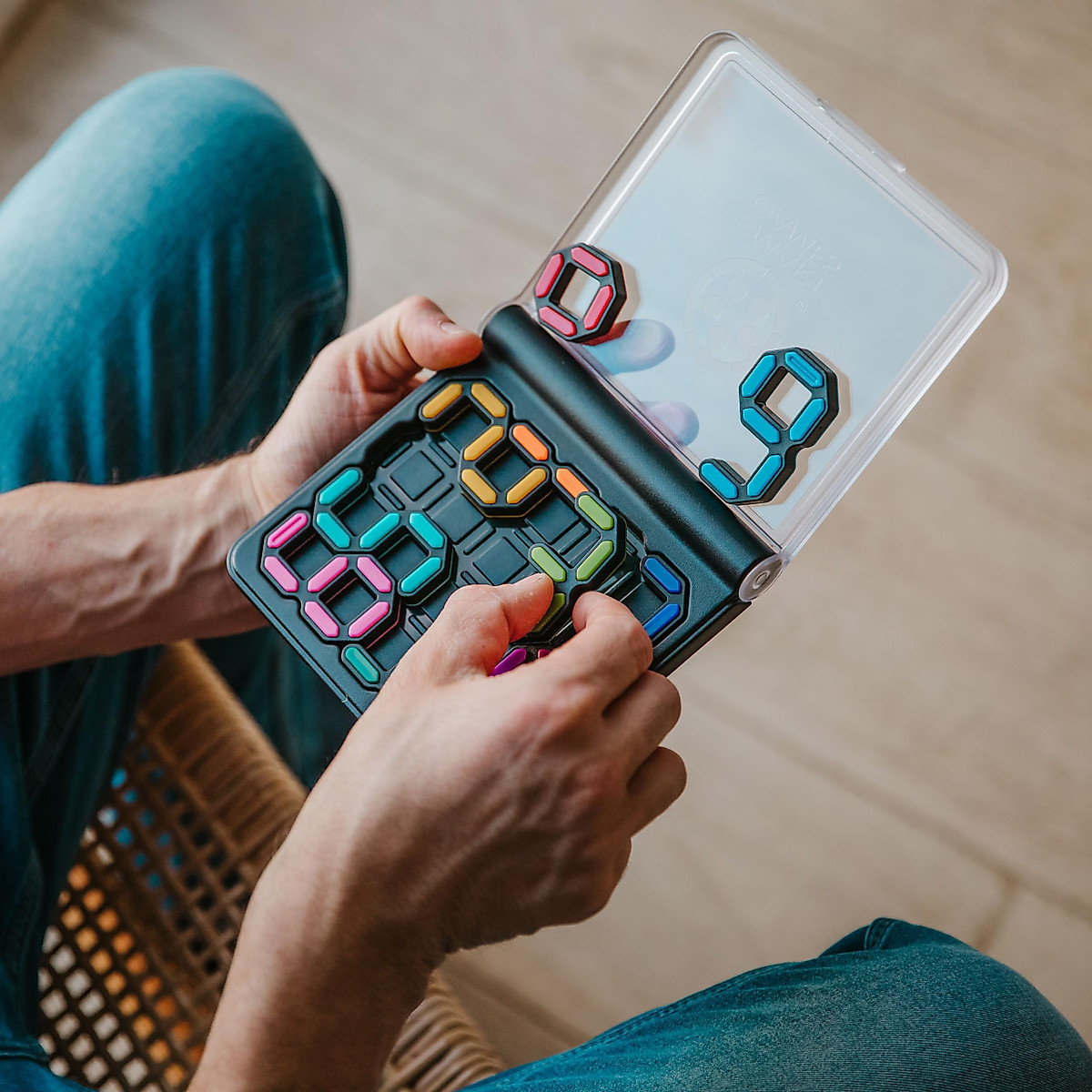 SmartGames IQ Digits Math Deduction Travel Game for Ages 7 - Adult with 120 Challenges