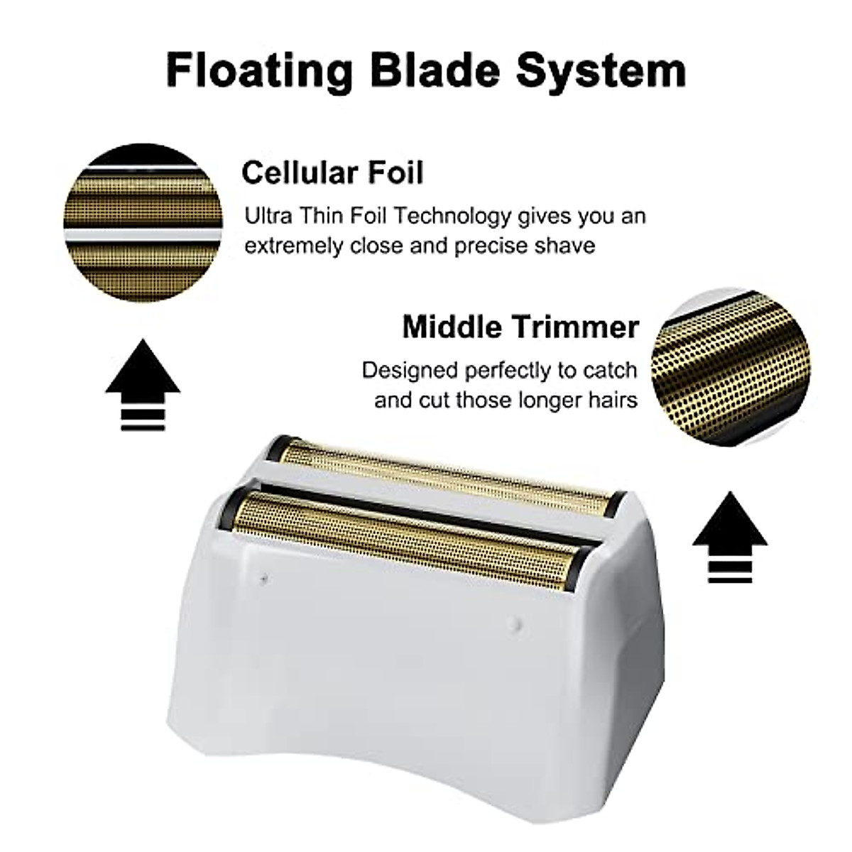 for Andis Foil Shaver Replacement Foil Compatible with Andis 17155, 17150 Replacement Foil and Blades (Golden Foil and Cutters)