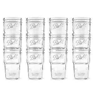 Ball Nesting Mason Jar Set, Wide Mouth, Pint, 12-Pack