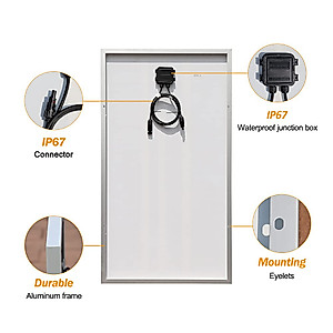 XINPUGUANG 200 Watt Solar Panel Kit PERC Monocrystalline 100W Solar Panel 20A Charge Controller Extension Cable for 12V Off-Grid System Rvs Boat Cabin Trailer Trailer (200W Solar Kit)