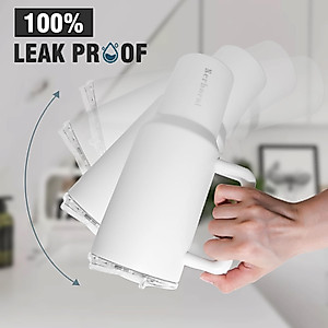 40 oz Tumbler With Handle and 2 Straws 1 Lid, Insulated Tumblers Stainless Steel, Upgraded Leak-Proof Lid For Hot and Cold Insulation Travel Coffee Cup Mug 2024 Upgrade（Green Tint）