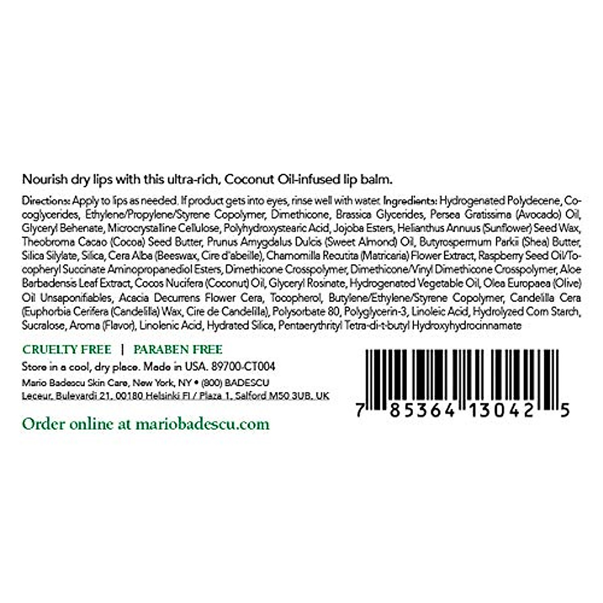 Mario Badescu Moisturizing Lip Balm, Infused with Butters & Oils, Leaves Lips Soft & Supple, Original, 0.35 Oz (Pack of 1)