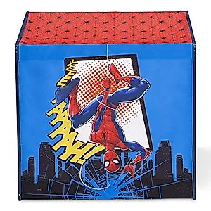 Marvel Spider-Man Indoor Playhouse with Fabric Tent for Boys and Girls by Delta Children, Great Sleep or Play Area for Kids - Fits Toddler Bed, Greenguard Gold Certified