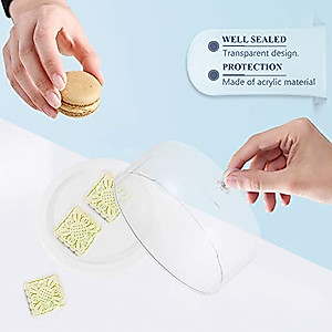 Yardwe Glass Bell Dome Glass cake display food glass dome transparent cake dome cake dome cover cover Cake Dome- Cake Dome Lid