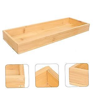 Cabilock 3pcs Jewlery Tray Rectangular Tray Jewelry Earrings Wooden Serving Tray Toilet Tank Tray Earrings Box Tray Storage Tray Platter Footstool Toilet Tray Bathroom Toiletries Holder Key