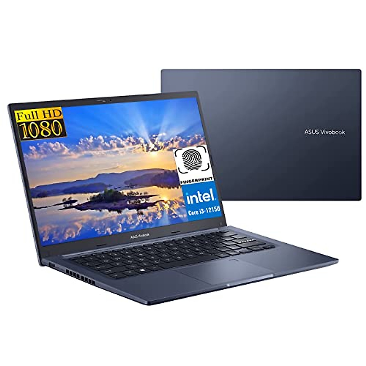 ASUS Vivobook 14 FHD Laptop Newest, Intel 12th Gen 6 Cores i3-1215U Up to 4.4 GHz, 20GB RAM 1TB SSD, Fingerprint,WiFi6, Windows 11, Blue +GM Accessories