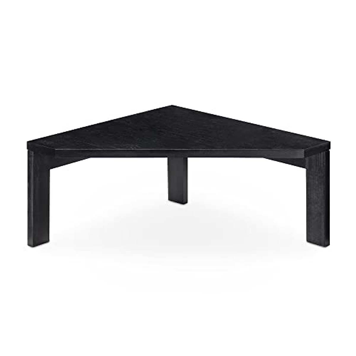 Navaris Bamboo Corner Shelf Unit - Free-Standing Corner Shelf Organizer for Kitchen Cabinet Cupboard Counter-Top Storage 11.8" x 11.8" x 5.9" - Black