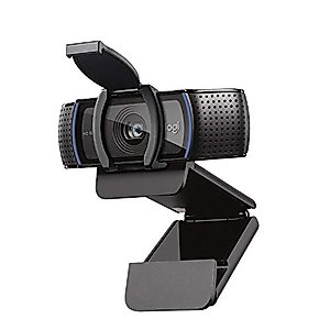 Logitech C920S HD Pro Webcam, Full HD 1080p/30fps Video Calling, Clear Stereo Audio, Light Correction, Privacy Shutter, Works with Skype, Zoom, FaceTime, Hangouts, PC/Mac/Laptop/Tablet/XBox - Black