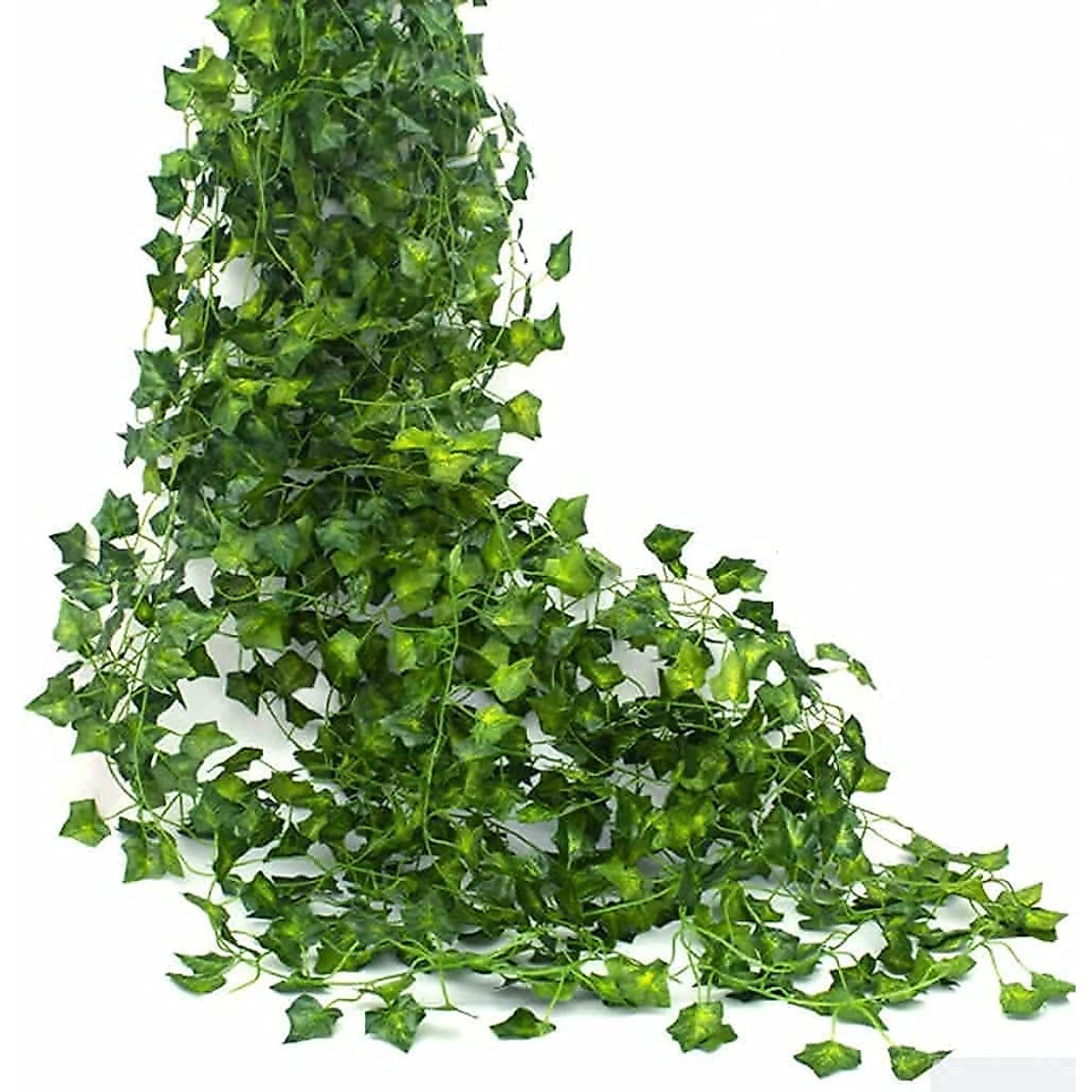 SHINILY 84Ft 12 Strands Artificial Ivy Fake Vines, Greenery Leaves Ivy Garland Artificial Hanging Plants for Home Kitchen Garden Wedding Party Wall Room Decor