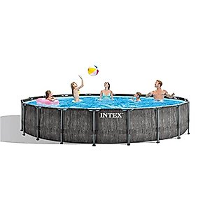 Intex Prism Frame Greywood Above Ground Pool 18 ft 26743EH