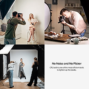 LimoStudio [2-Pack] 45 Watt, 6500K Fluorescent CFL Daylight Balanced Light Bulb for Photography Photo Video Studio Lighting, AGG2359