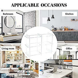 Sumerflos 3-Tier Acrylic Tabletop Display Shelf, Modern Clear Display Stand, Sturdy Storage Shelves for Toy, Makeup, Perfume, Spice