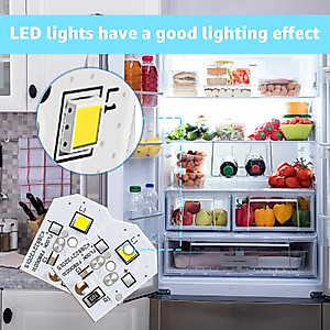 New WR55X11132 LED Light Replacement for GE Refrigerator Compatible with WR55X25754 WR55X26486 WR55X30602 EAP12172918 4590213 AP6261806 PS12172918,Excluding Plastic Cover(2PCS)