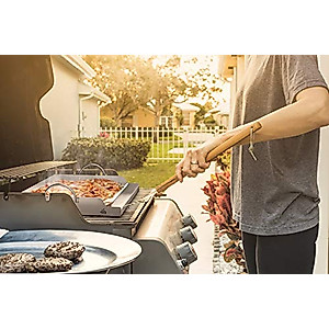 onlyfire Universal Stainless Steel Rectangular Griddle for Gas BBQ Grills, 23" x 16"