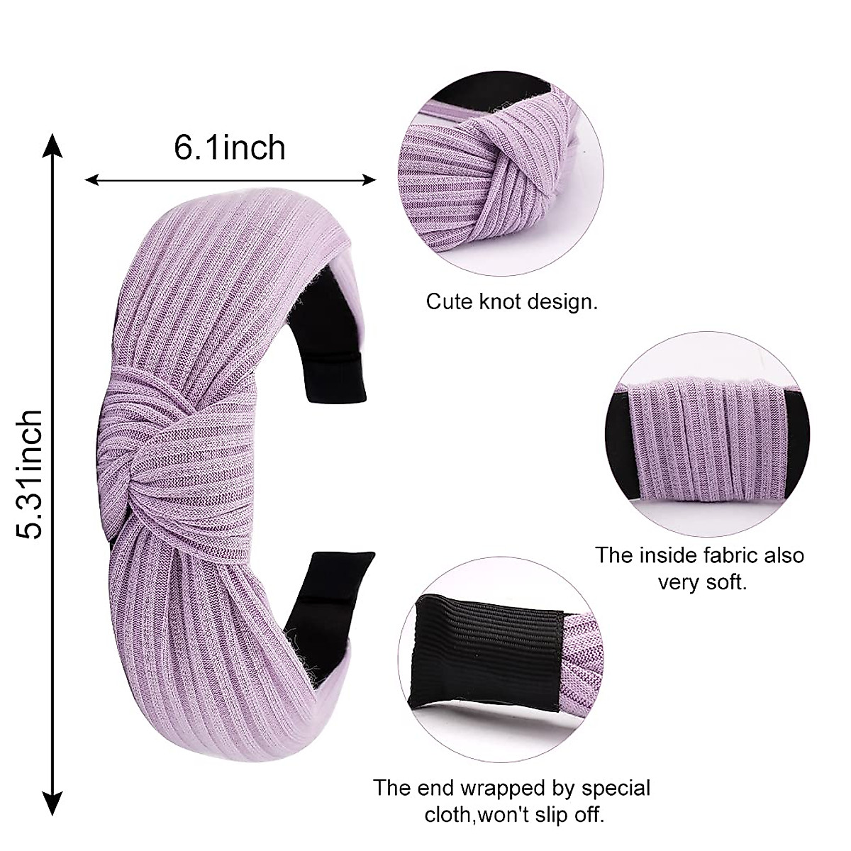 ACO-UINT 12 Pack Headbands for Women, Soft Fabric Knotted Headbands, 12 Different Solid Colors, Wide Headbands for Girls Hair Accessories, Hair Styling Headband for Daily, Party, Sport, Work