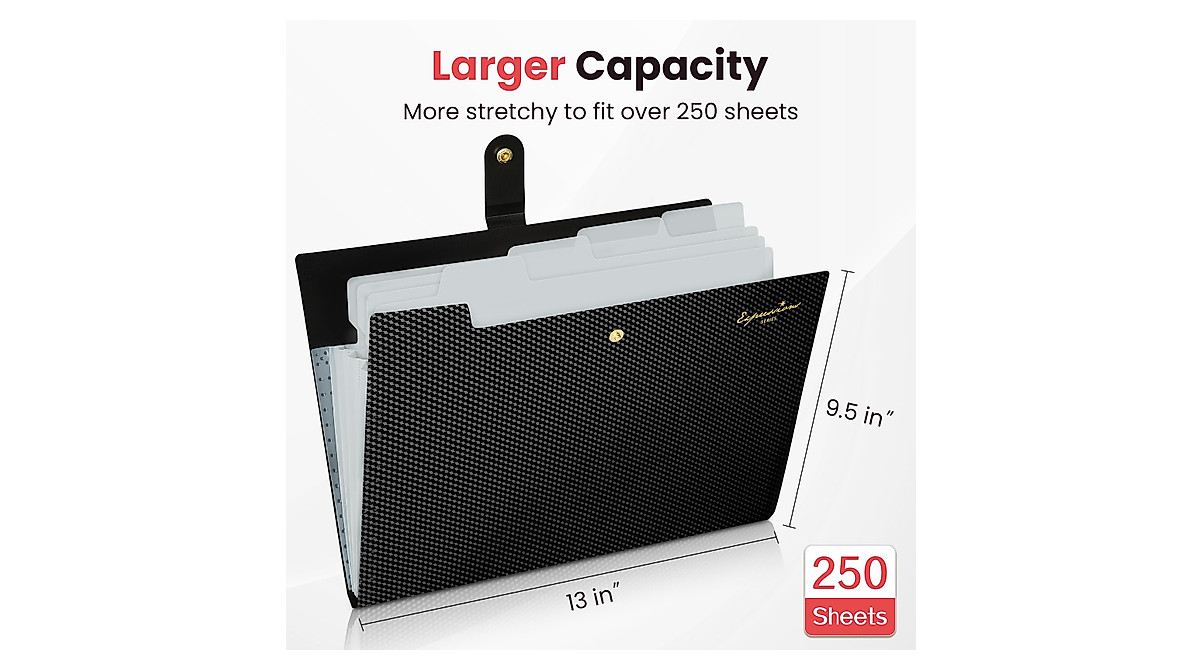 Sooez Cute Folders: Stylish 5-Pocket Document Organizer for School & Office