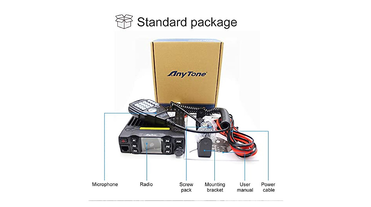 Anytone AT-778UV Dual Band 25W Mobile Radio - VHF/UHF Car Transceiver