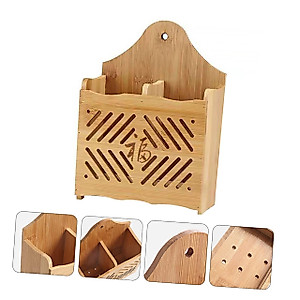 Uonlytech Bamboo Drying Rack Drain Chopsticks Holder Spoon Holder Spoons Silverware Kitchen Drainer Rack Silverware Holder Flatware Organizer Flatware Holder Fork 1pc