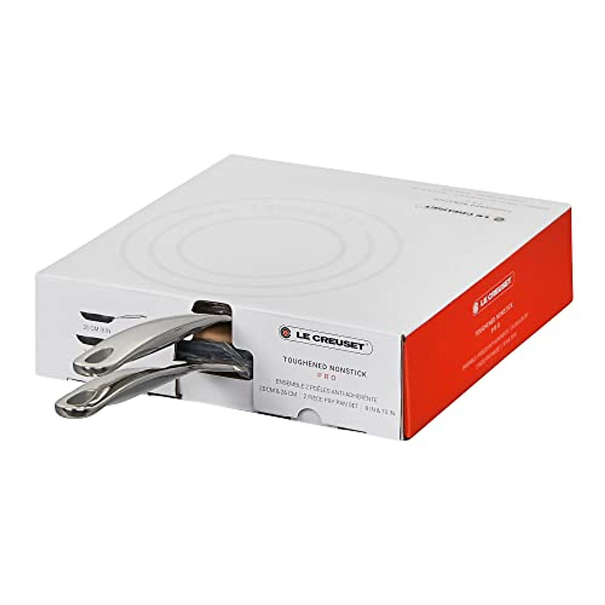 Le Creuset Toughened Nonstick PRO Cookware Set, 2 pc. (8" & 10" Fry Pan),Gray