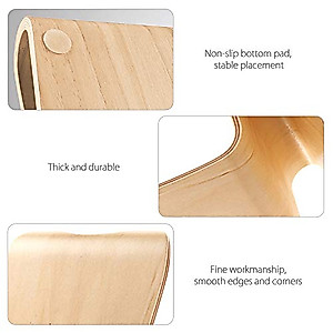 MOCOHANA Vinyl Record Display Stand Shelf Premium Wood LP Album Storage Holder Home Office Storage Rack Compatible with All CDs,Burlywood