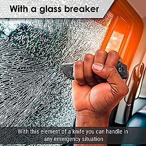 Bundle of 2 Items- Black Pocket Knife - Serrated Sharp 3,5" Blade Folding Knives - Folding Knife - Good for Camping Indoor and Outdoor Activities - Best Gift Idea