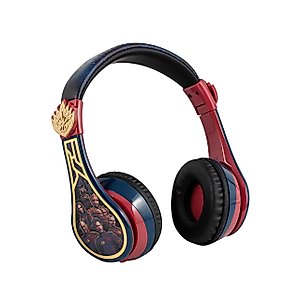eKids Guardians of The Galaxy Kids Bluetooth Headphones, Wireless Headphones with Microphone Includes Aux Cord, Volume Reduced Kids Foldable Headphones for School, Home, or Travel