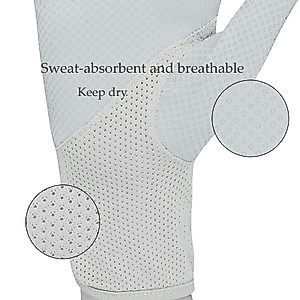 ITODA Summer Driving Gloves Men Anti-UV Protection Sunscreen Touchscreen Cooling Mesh Breathable Gloves Cycling Riding Full Palm Sport Non-Slip Grip Motorcycle Golf Mittens