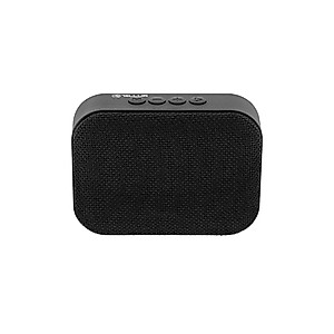 TELLUR Callisto Portable Bluetooth Speaker, Ultra Compact Fabric Design, FM Portable Radio Speaker, Hands-Free, USB, MicroSD/TF, MicroUSB Aux Port (Black)