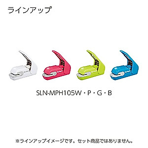Kokuyo Stapleless Stapler, Green Harinacs Press, Holeless for 5 Sheets Binding (SLN MPH105G)