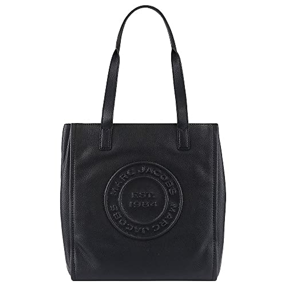 Marc Jacobs H051L01FA21 Black Signature Leather Logo Women's Tote Bag