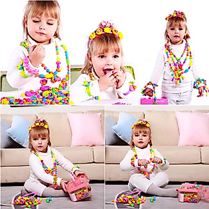 FANIMETO Pop Snap Beads,Birthday for 5-12 Year Old Girls,Arts and Crafts Toys for Girl Age4-8,DIY Jewelry Kit for Making Bracelets,Necklace,Creative Educational Toys(600pcs)